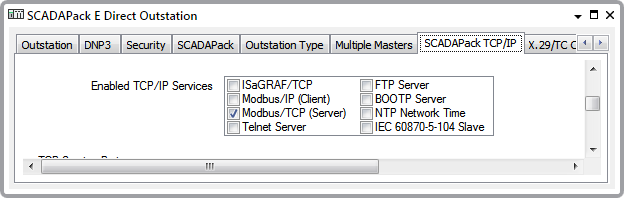 DNP3 SCADAPack Driver Guide - Enable TCP/IP Services (Configuring DNP3 SCADAPack E Outstations)